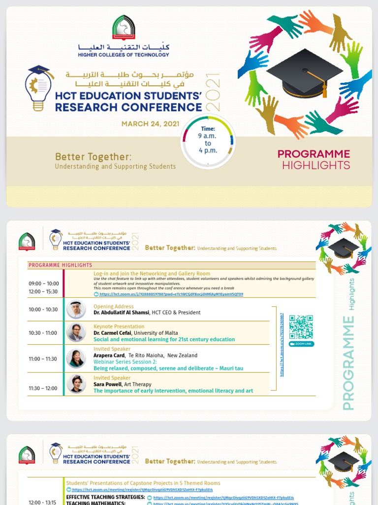 HCT Education Students Research Conference Program2 | PDF | Learning ...