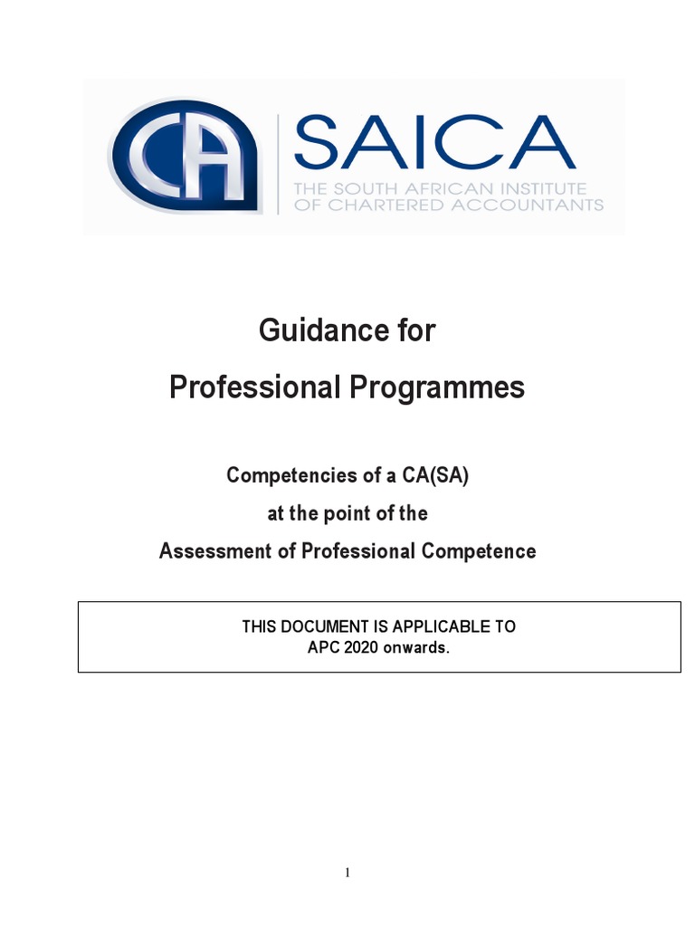Detailed Guidance To The Competency Framework APC 2020 | PDF ...