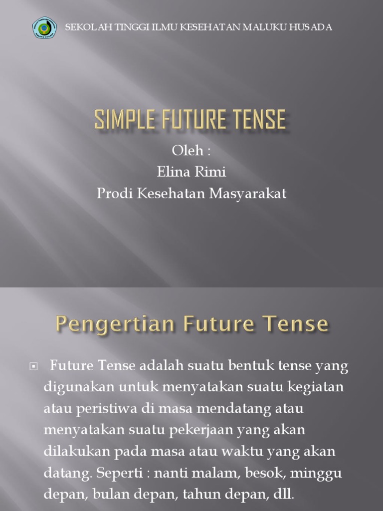 Simple Future Tense | PDF