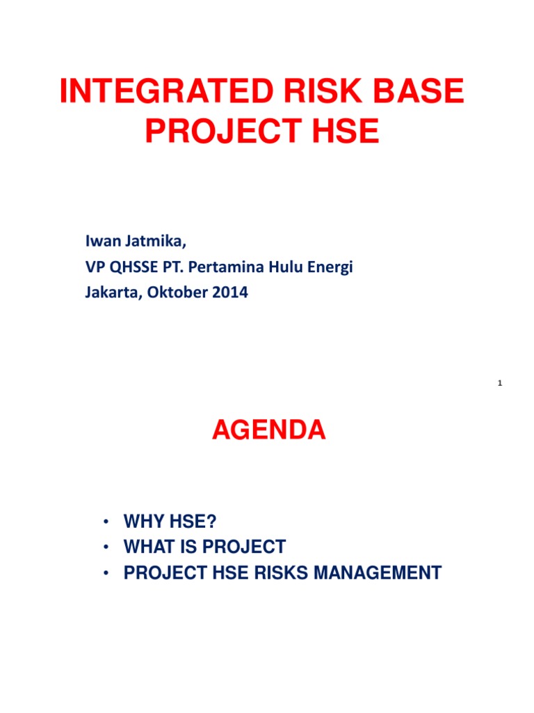 INTEGRATED RISK BASE PROJECT HSE-Selected | PDF | Risk Management | Risk