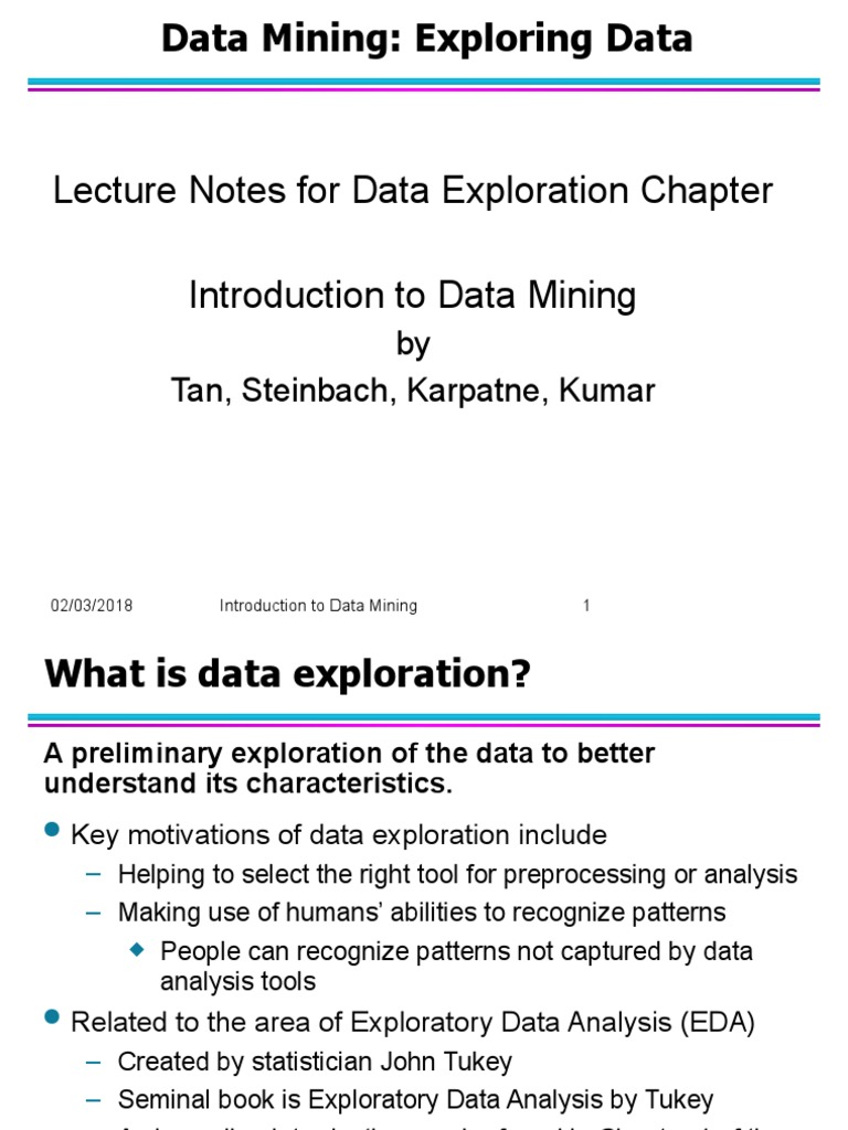 Exploring Data Characteristics: An Introduction to Data Exploration ...