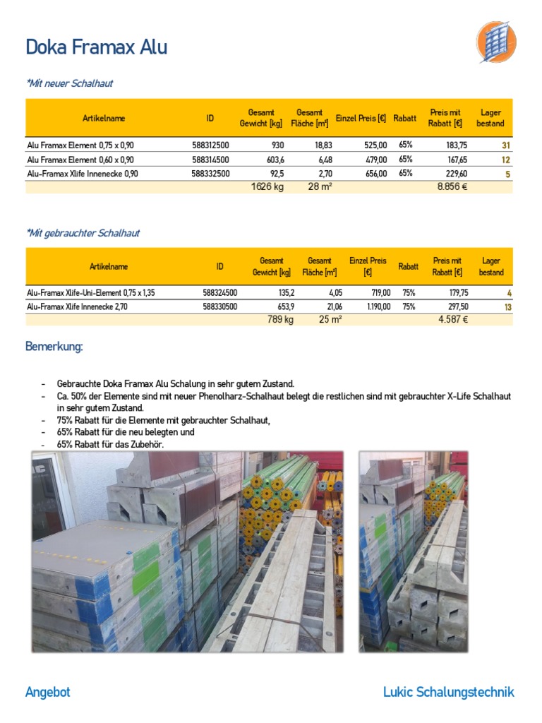 Doka Framax Alu | PDF