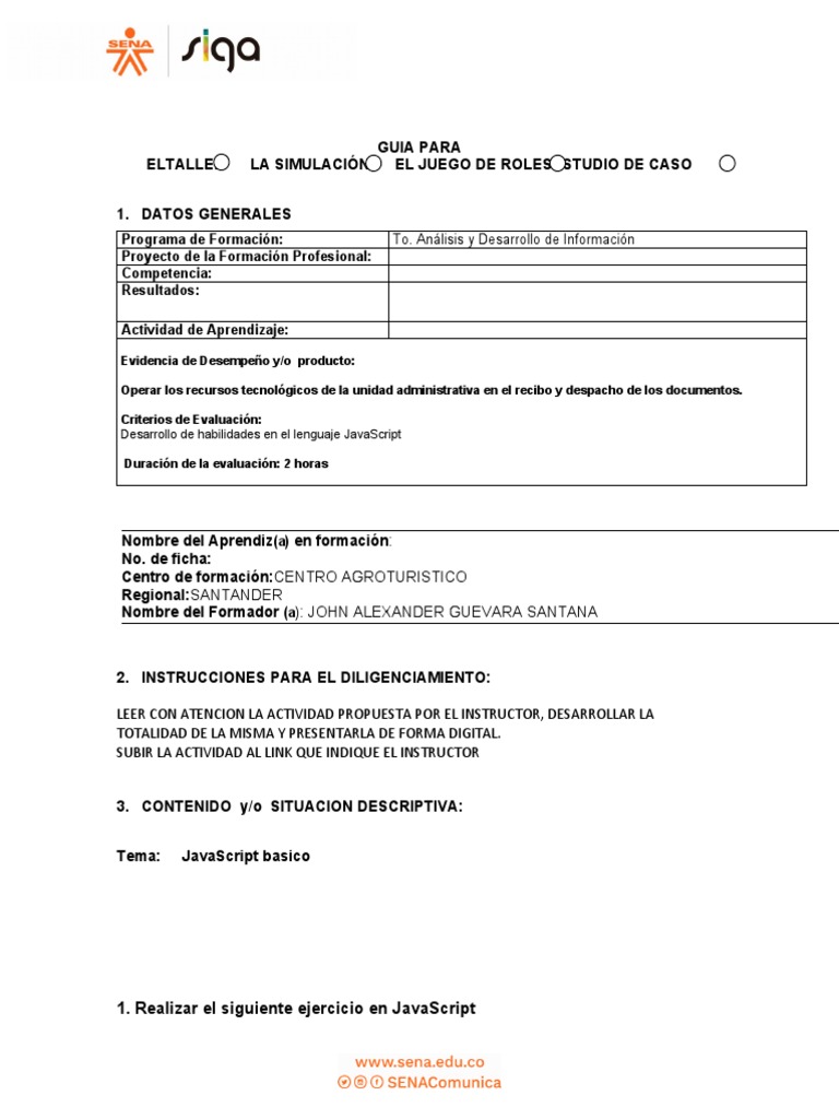 Ejercicio Basico de Javascript | PDF | Script Java | Lenguaje de programación