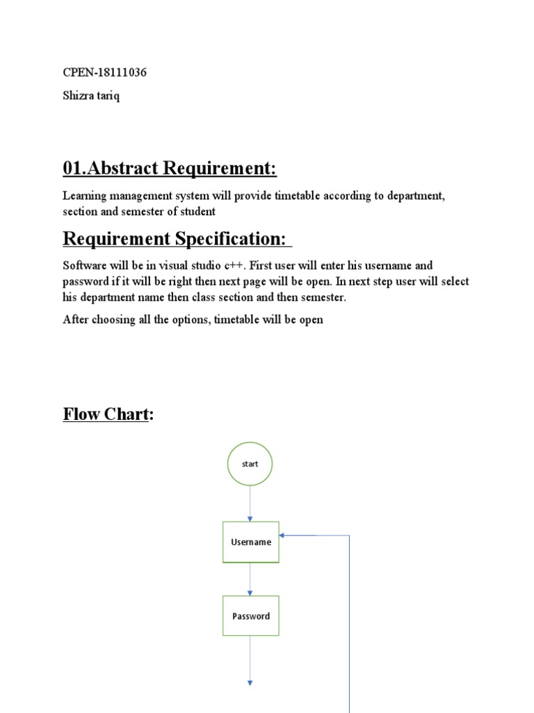 01.abstract Requirement:: Flow Chart | PDF | User (Computing) | Password