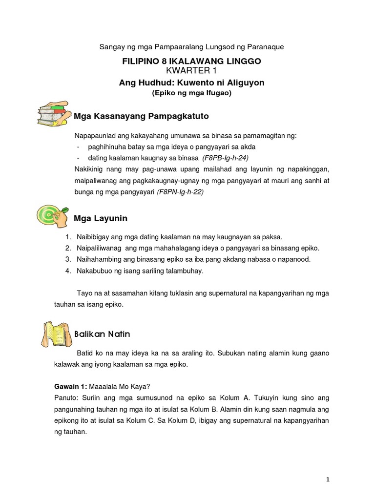 Fil 8 Q1 W2 Module | PDF