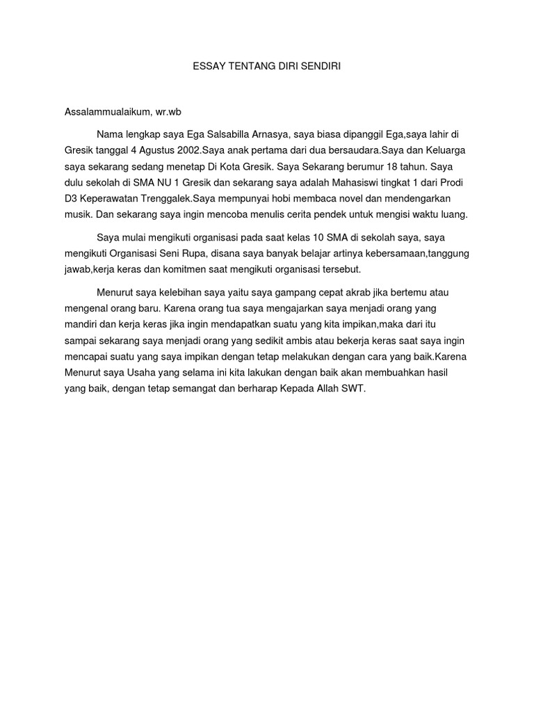 Pdf Essay Diri Sendiri Pdf