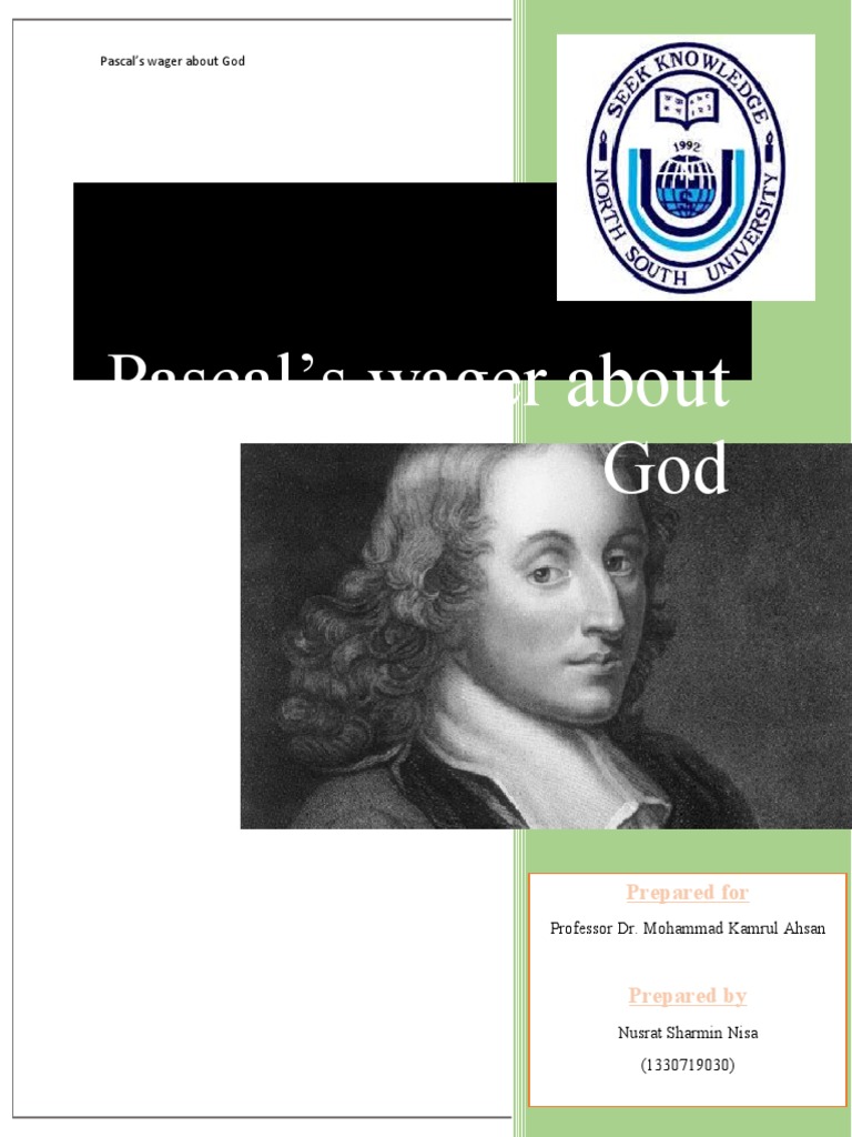 Pascal's Wager About God | PDF | Agnosticism | God
