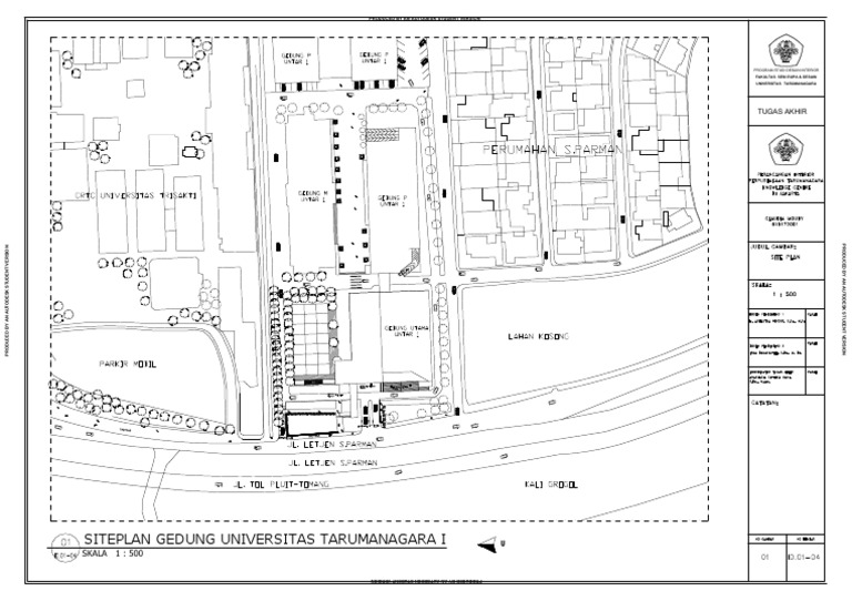 Siteplan Gedung Untar I Desain | PDF