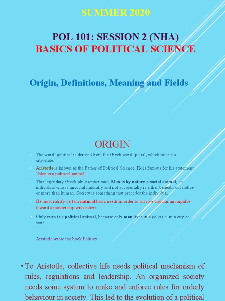 Slide - Session 2 - Basics of Politics | PDF | Political Science | Science