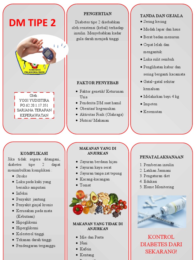 Leaflet DM Tipe 2 Tanpa Komplikasi | PDF