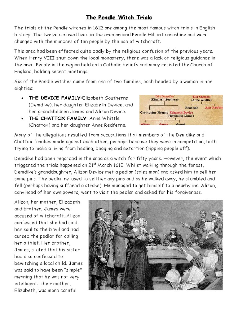 The Pendle Witch Trial Story | PDF | Witchcraft | Violence