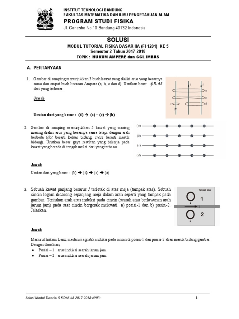 Solusi Modul Tutorial 5 FIDAS IIA 2017-2018 | PDF