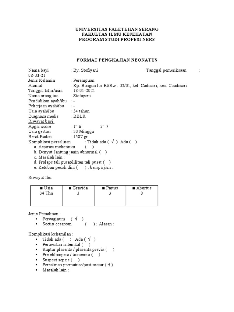 LK BBLR Neonatus R. Perinatologi Akmal Anugrah | PDF