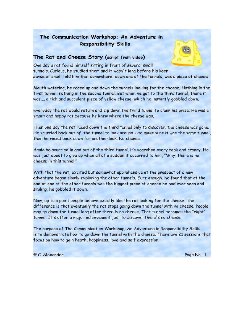 The Rat and Cheese Story | PDF
