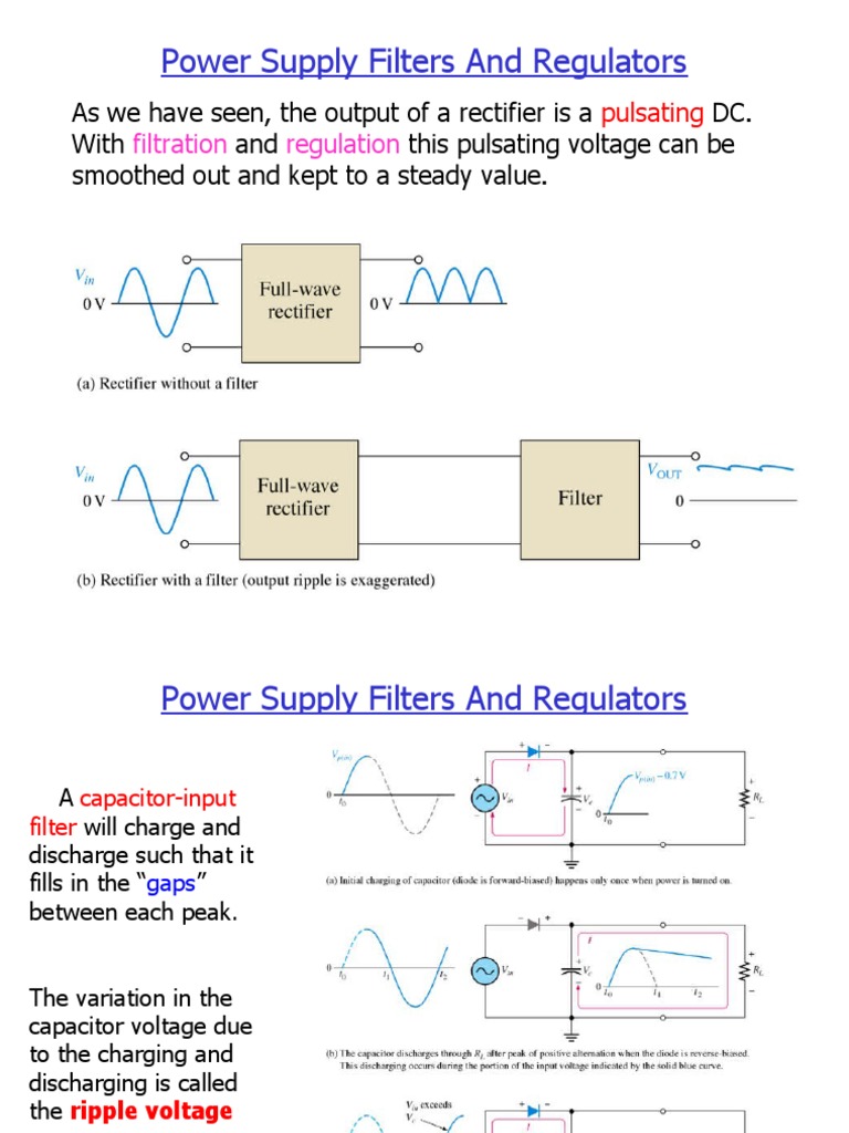 Power Supply Filters and Regulators | Download Free PDF | Rectifier ...