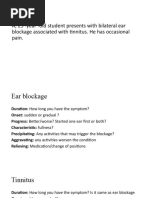 Ent Case Sheet Proforma | PDF | Human Nose | Ear