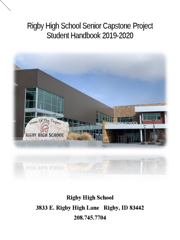 Rigby High School Capstone Handbook | PDF | Mentorship | Rubric (Academic)
