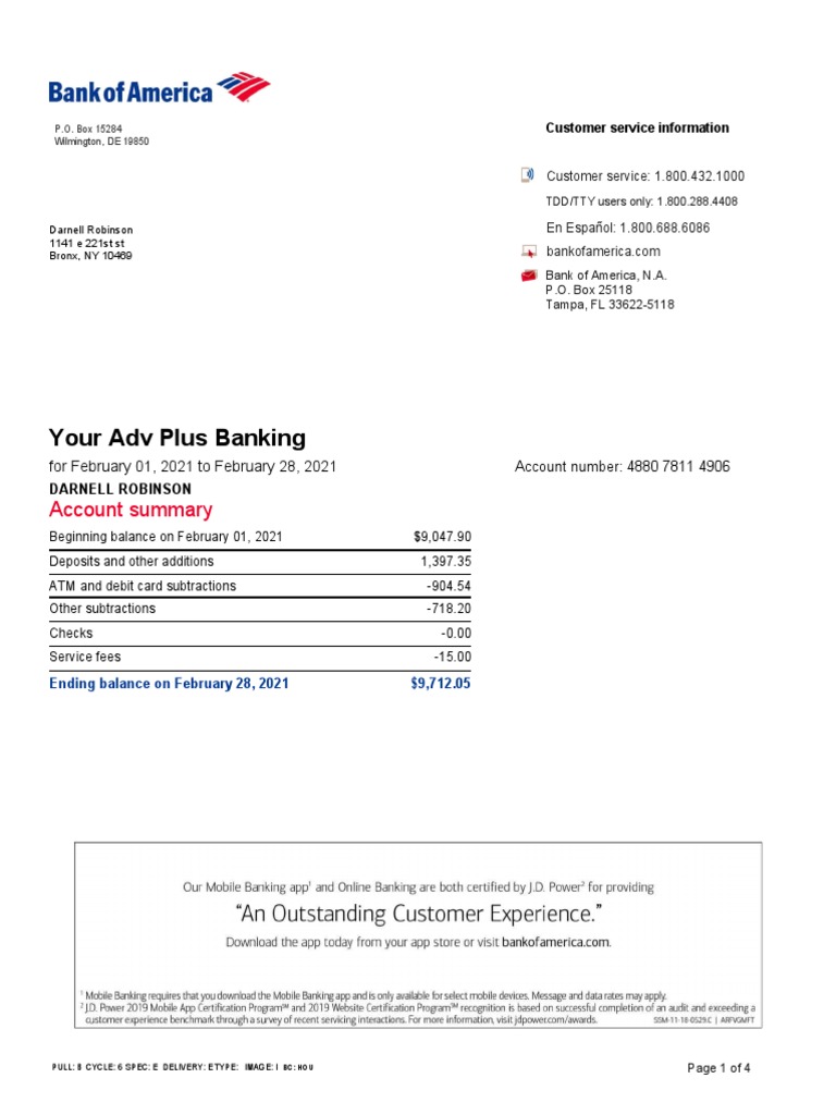 Your Adv Plus Banking: Account Summary | PDF | Deposit Account | Automated Teller Machine