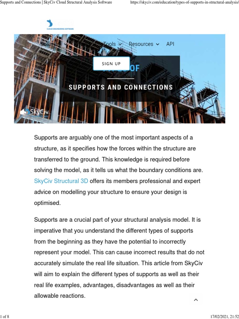 Types of Structural Supports Explained | PDF | Structural Analysis | Elbow