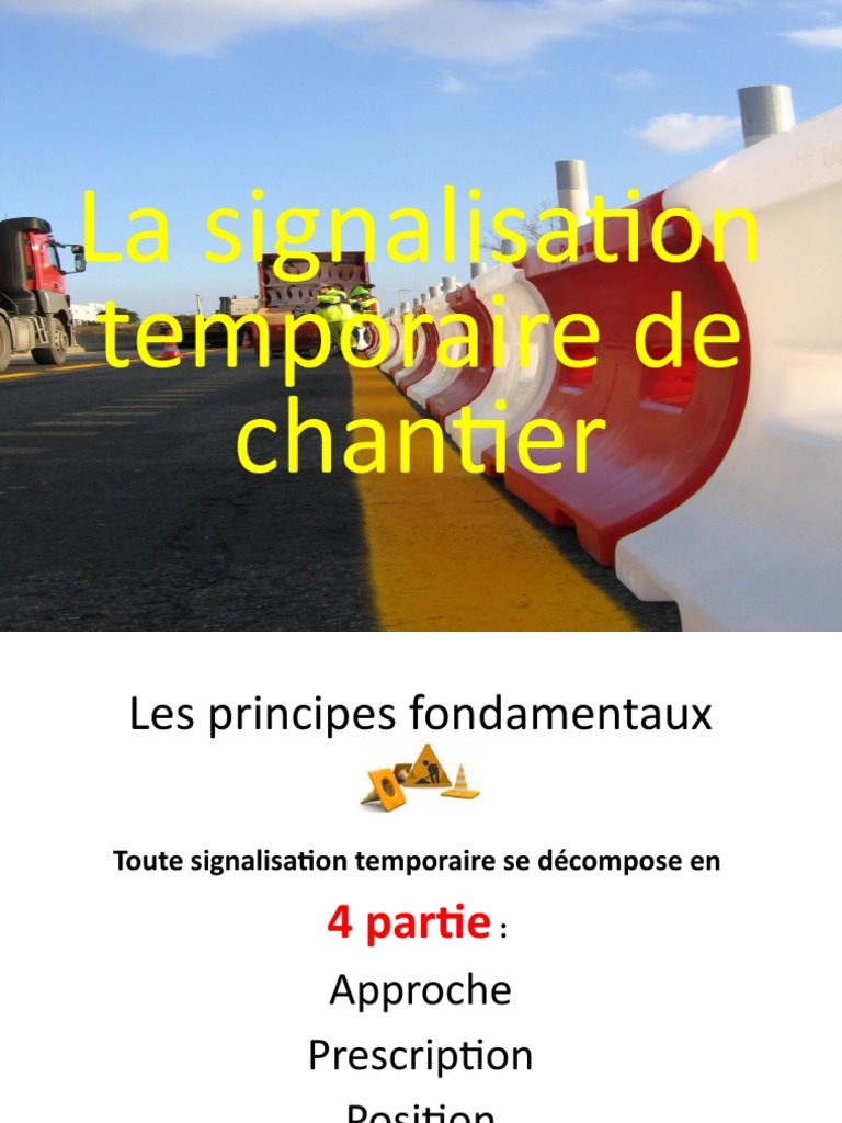 Signalisation Temporaire de Chantier | PDF | Feu de circulation ...