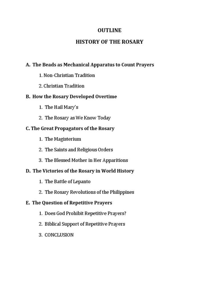 History of The Rosary | PDF | Rosary | Mary, Mother Of Jesus