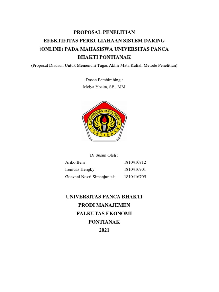 Proposal Penelitian Metopen | PDF