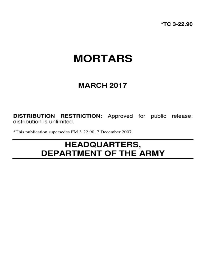 Mortar Training Circular TC 3-22.90 | PDF | Artillery | Company ...