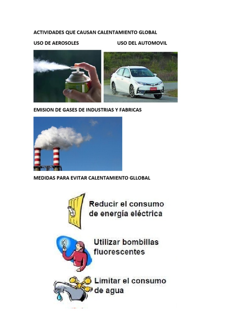 Actividades que causan el calentamiento global | PDF