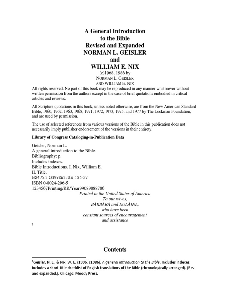 A General Introduction I | PDF | Biblical Canon | Bible