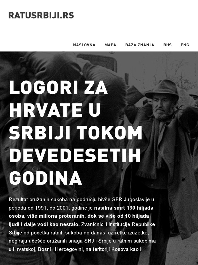 Logori Za Hrvate U Srbiji Tokom Devedesetih Godina | PDF