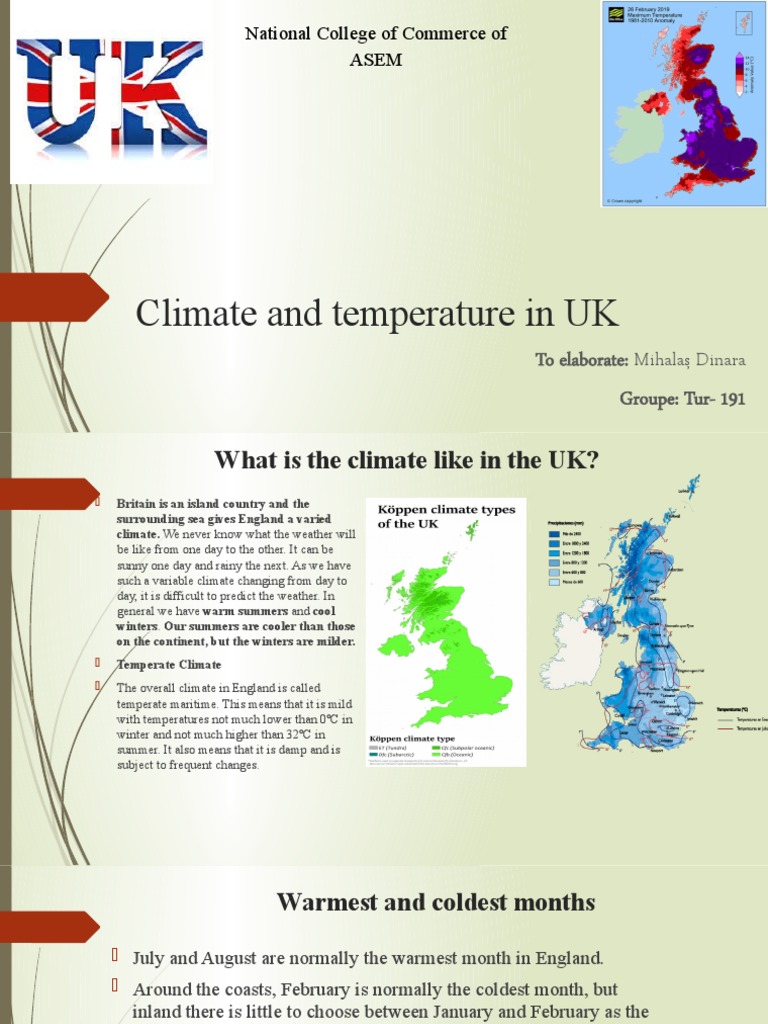 Climate and Temperature in UK | PDF | Rain | Climate
