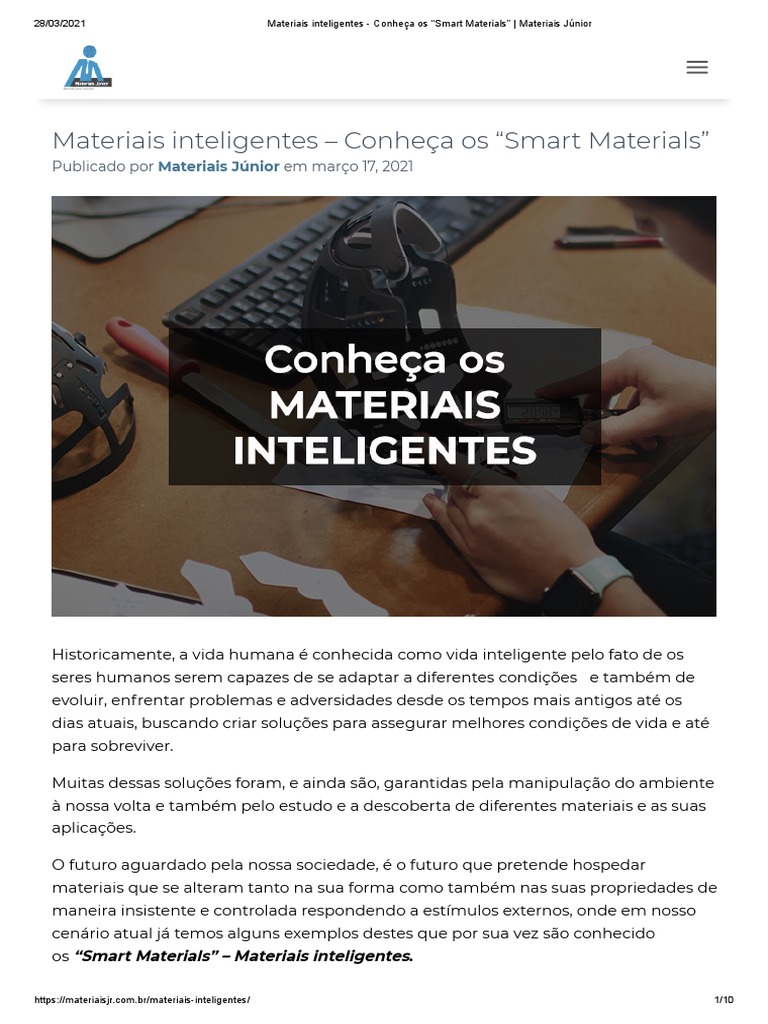 Materiais Inteligentes - Conheça Os "Smart Materials" - Materiais ...