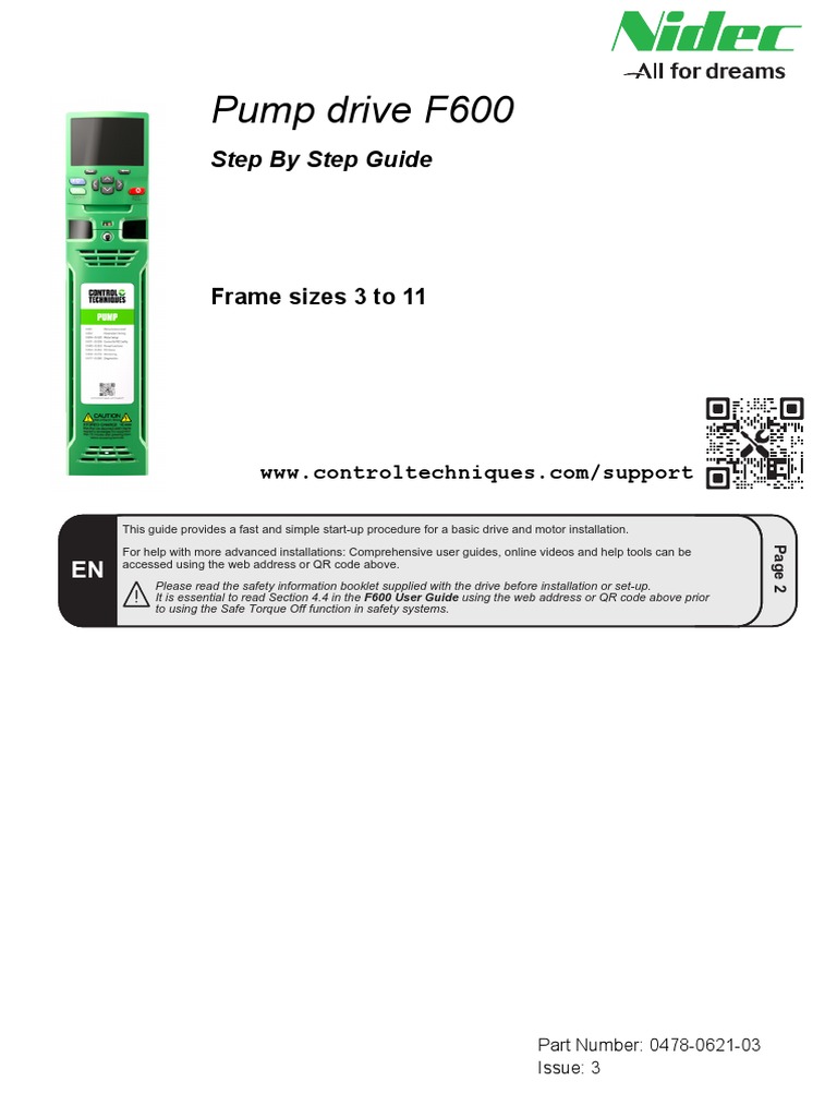 F600 Drive Installation Guide | PDF | Electric Motor | Power Inverter