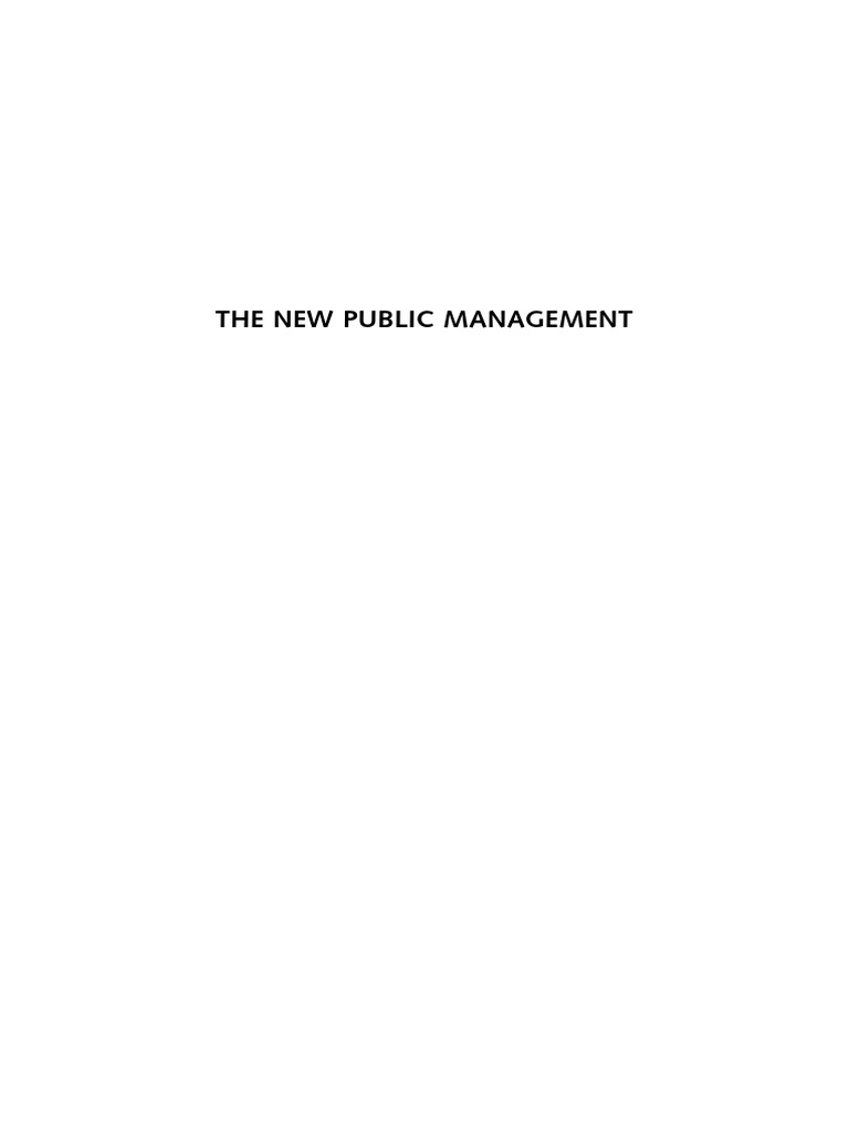 New Public Management Insights | PDF | Policy | Science