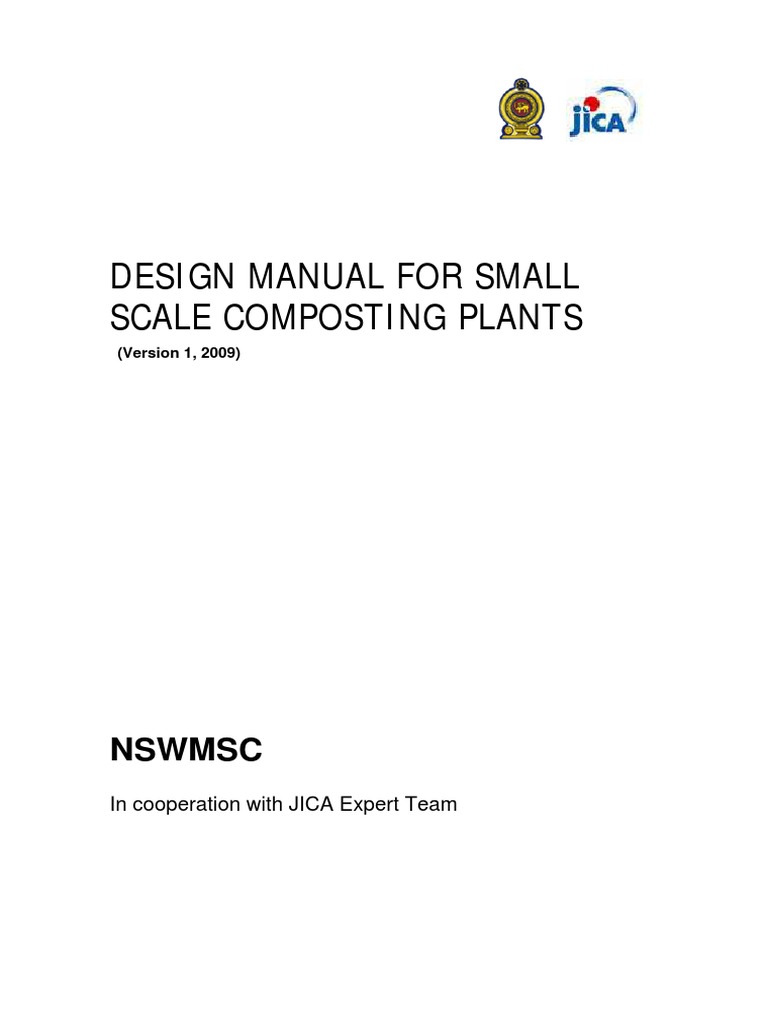Design Manual For Small Scale Composting Plants: NSWMSC | PDF | Compost ...