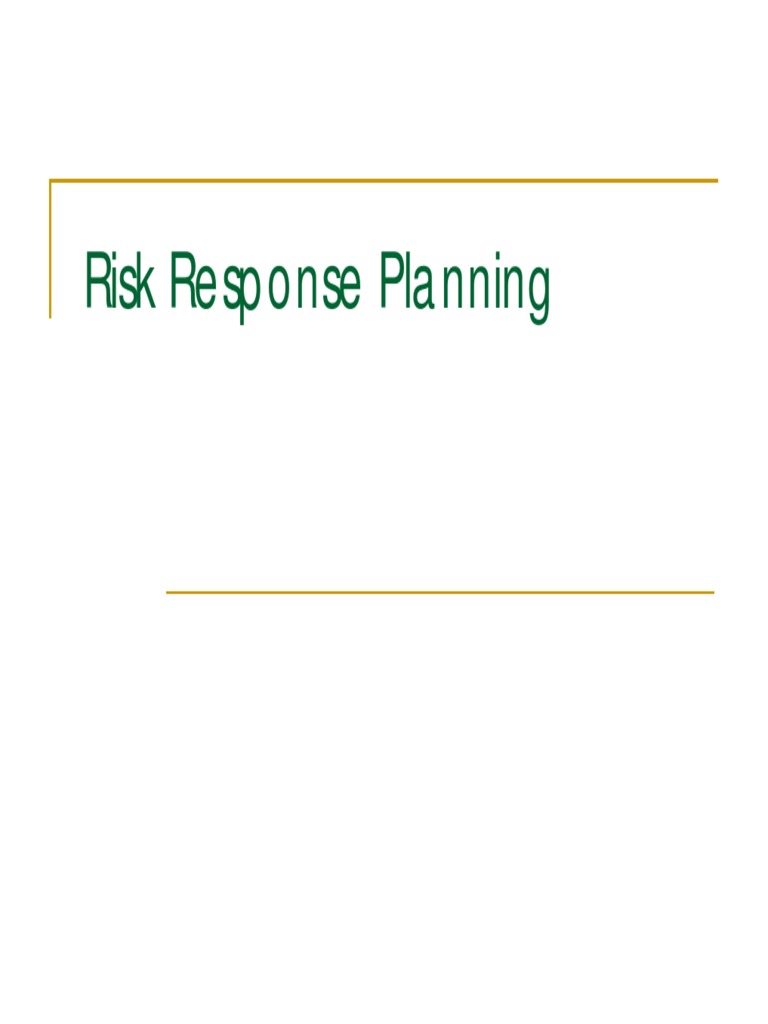 L06 Risk Response Planning | PDF | Reinsurance | Risk