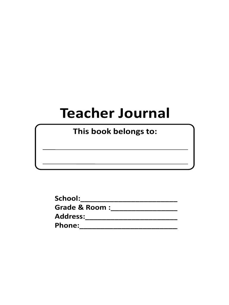 Teacher Journal Template for Daily Reflection | PDF