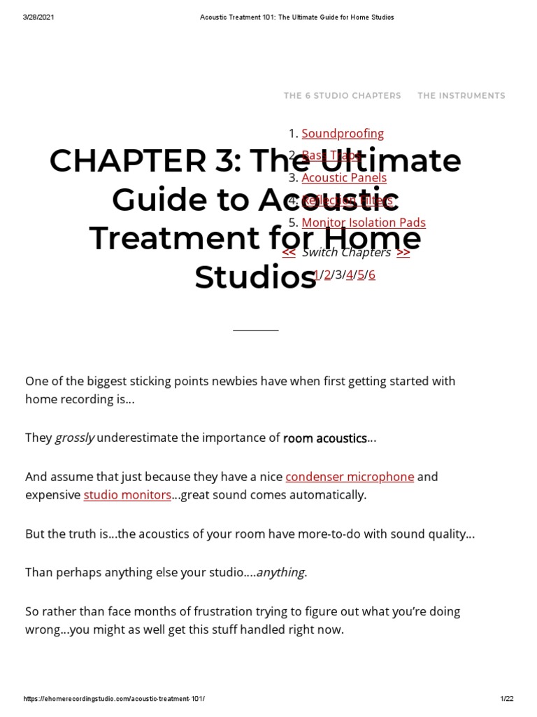 How to transform your home studio's acoustics with absorption and ...
