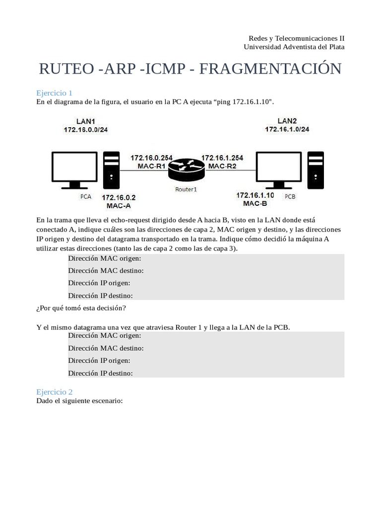 Ejercicios Ruteo 2 | PDF | Protocolos de internet | Redes de computadoras