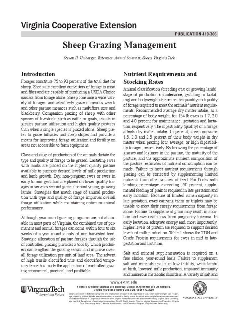 Effective Sheep Grazing Management Guide | PDF | Grazing | Sheep