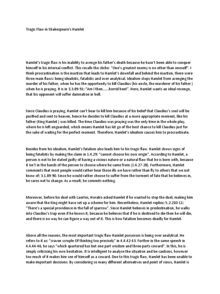 Tragic Flaw | PDF | Hamlet | Science