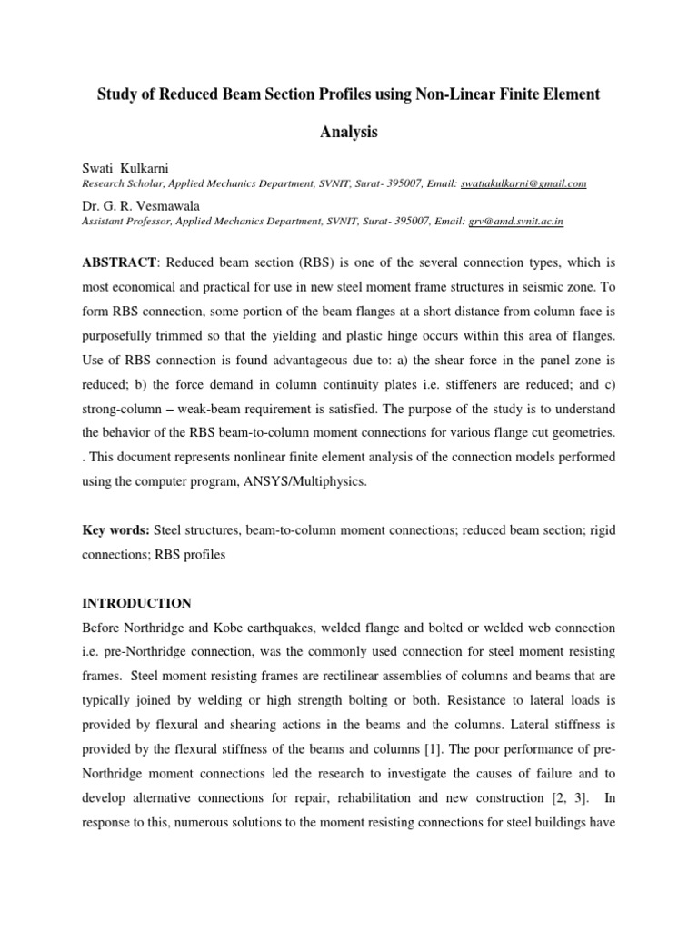 019-Study of Reduced Beam Section Profiles Using Non-Linear Finite ...