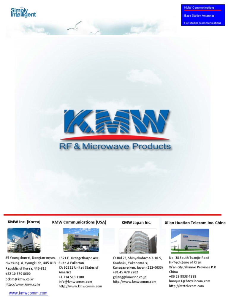 2010 KMW Product Catalogue (2 20) | PDF | 4 G | Antenna (Radio)
