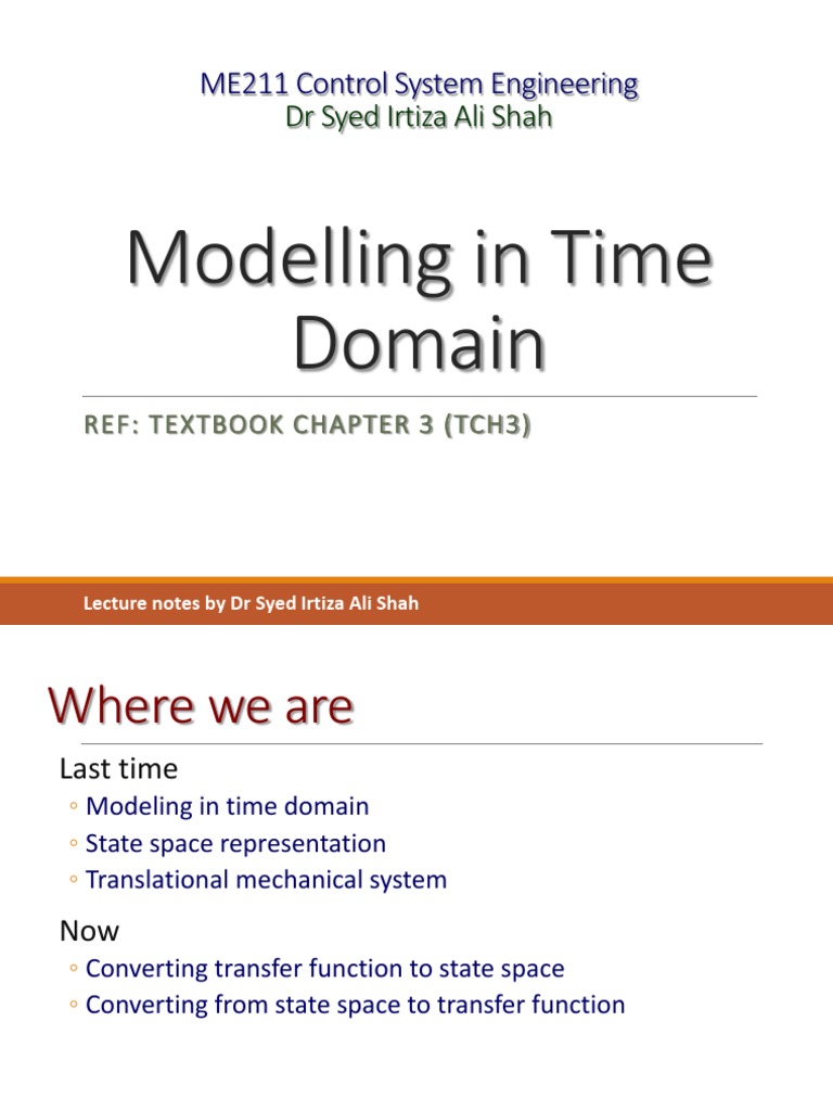 Transfer Function to State Space Conversion | PDF