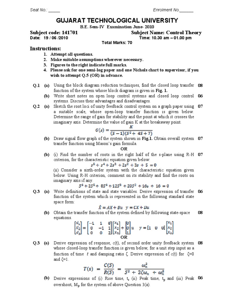 Control Theory 2010 | PDF | Control Theory | Cybernetics