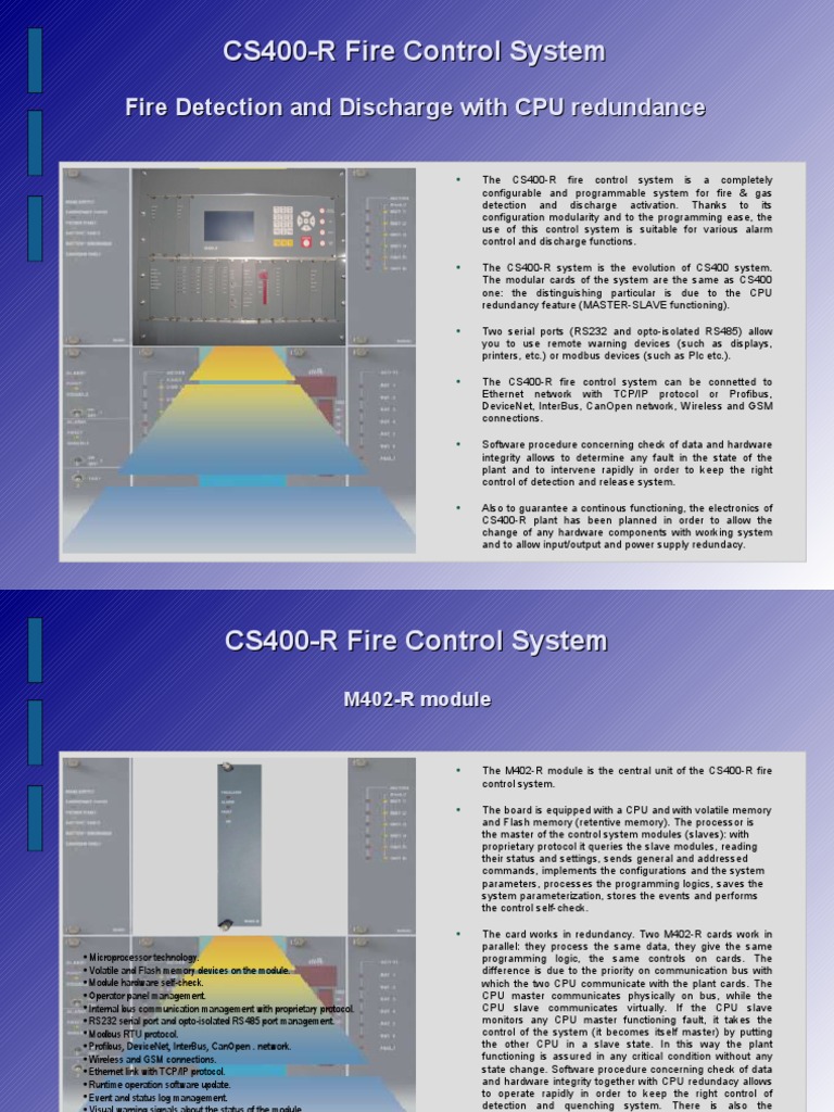 CS400-R Fire Control System | PDF | Central Processing Unit | Relay