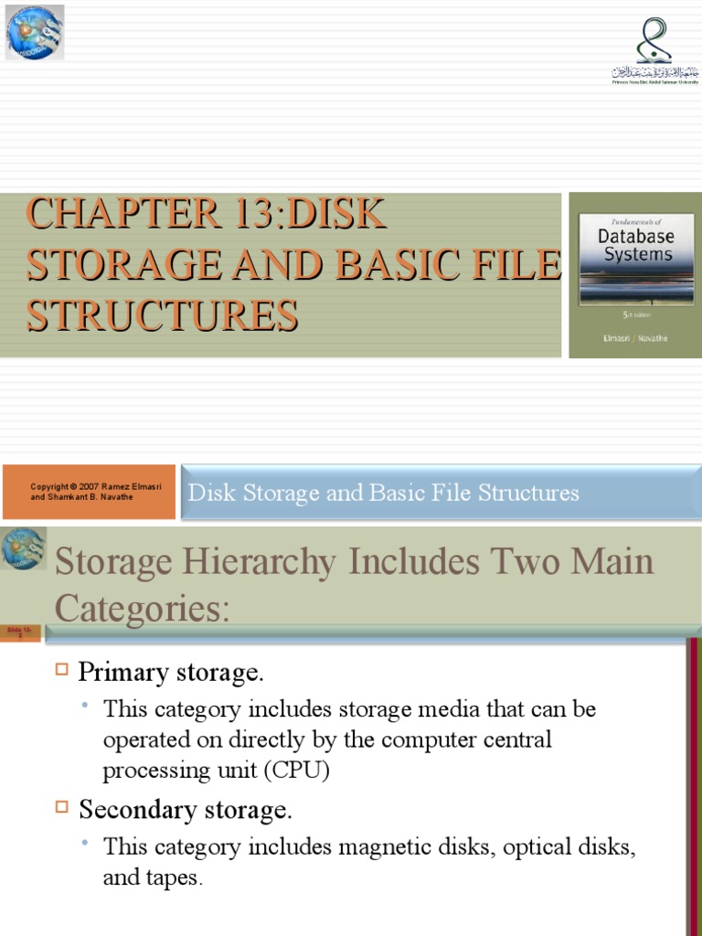 Chapter 13:disk Storage and Basic File Structures | PDF | Computer Data Storage | Hard Disk Drive