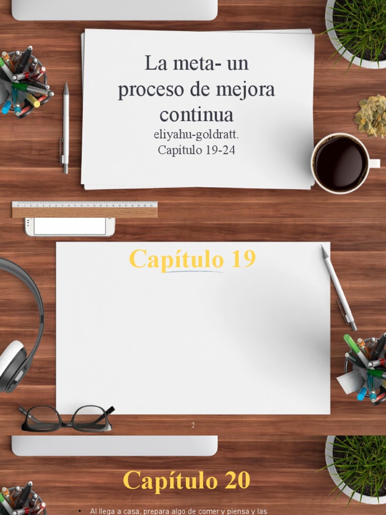 Resumen Capitulo 19-24 Libro La Meta | PDF | Entretenimiento (general)