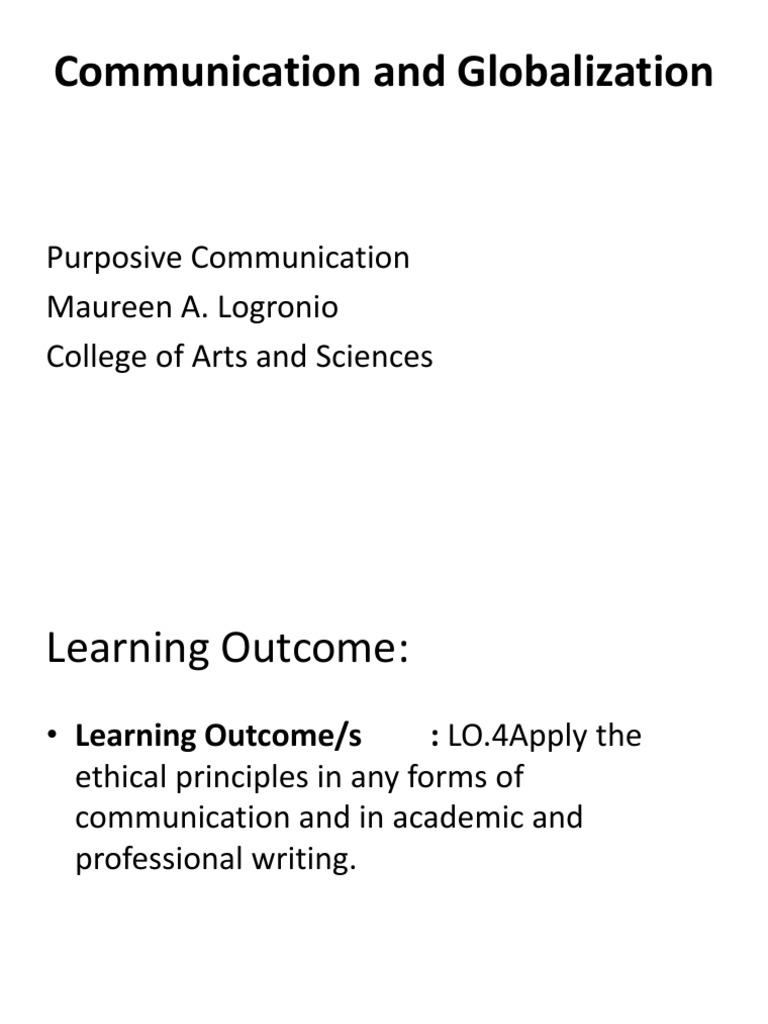 Communication and Globalization | PDF | Starbucks | Globalization