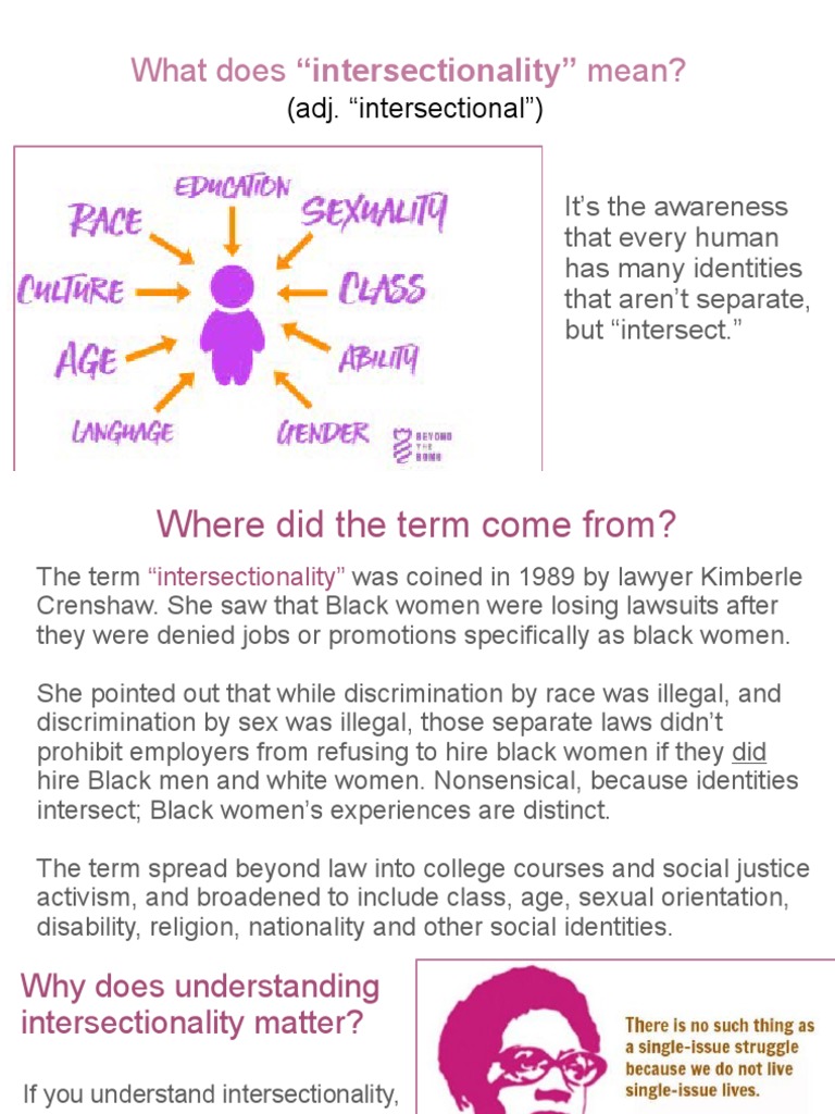 What Is Intersectionality Presentation | PDF
